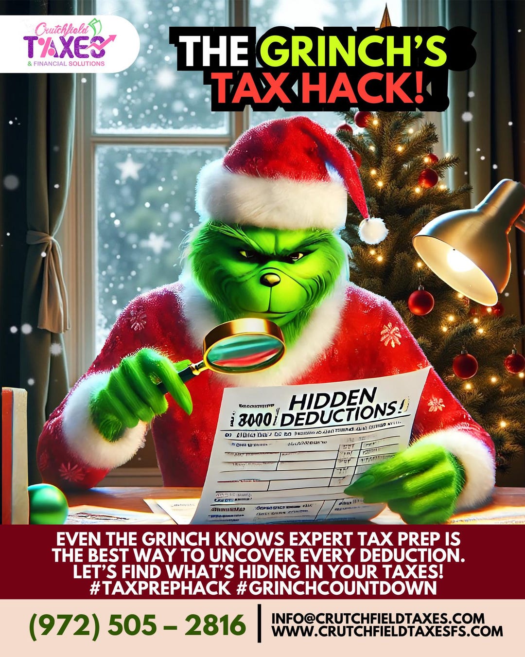 The Grinch's Tax Hack Template - Etsy