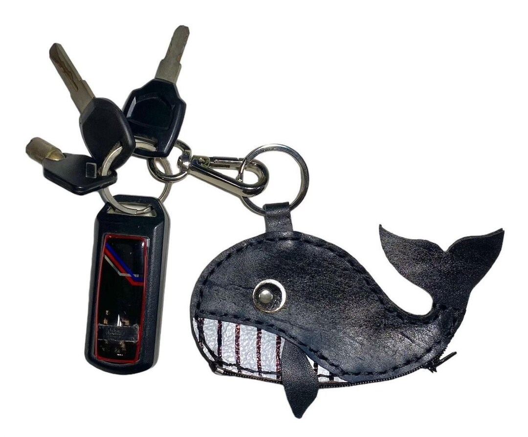 Unique Whale Coin Purse Animal Change Pouch With Keychain Cute Leather ...