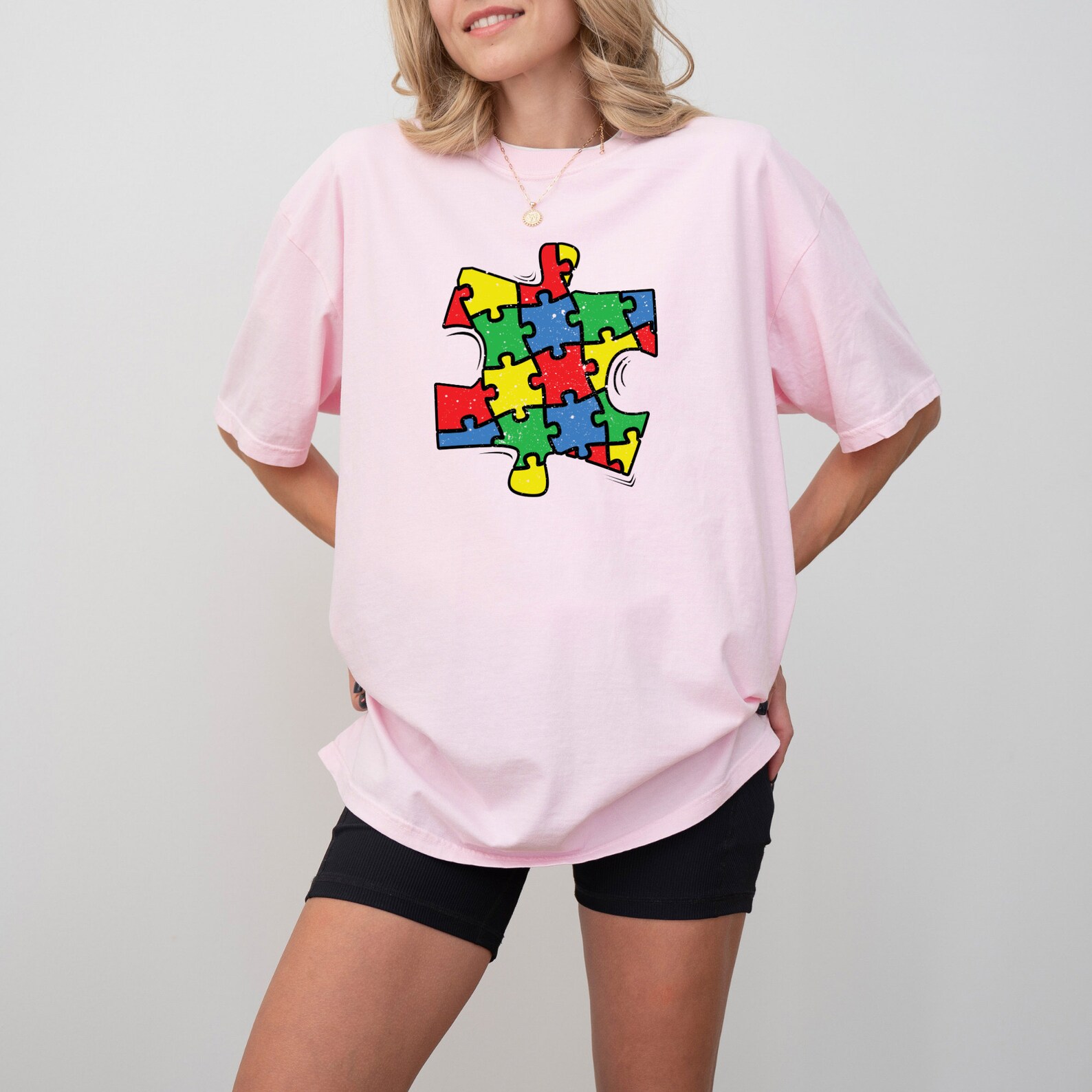 Comfort Colors Autism Puzzle Piece Shirt Autism Awareness Month Gift ...
