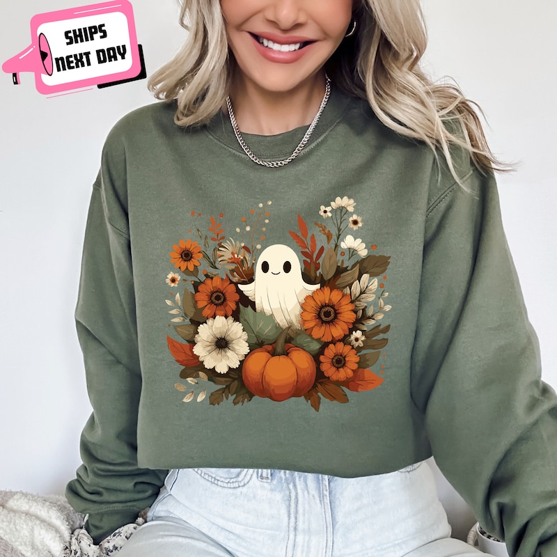 Women Ghost Sweatshirt - Etsy