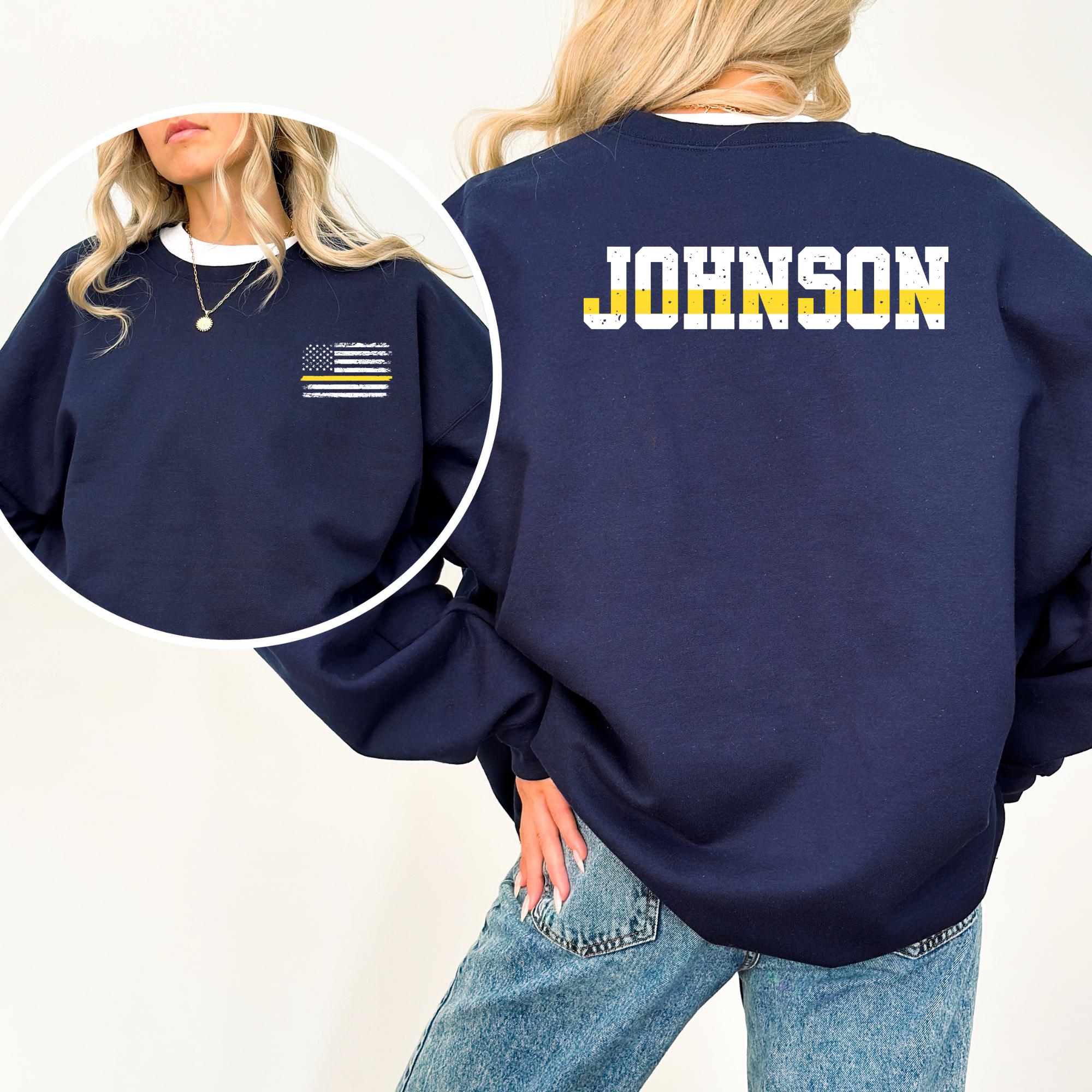 Custom 911 Dispatcher Sweatshirt Hoodie Thin Gold Line USA Dispatcher ...