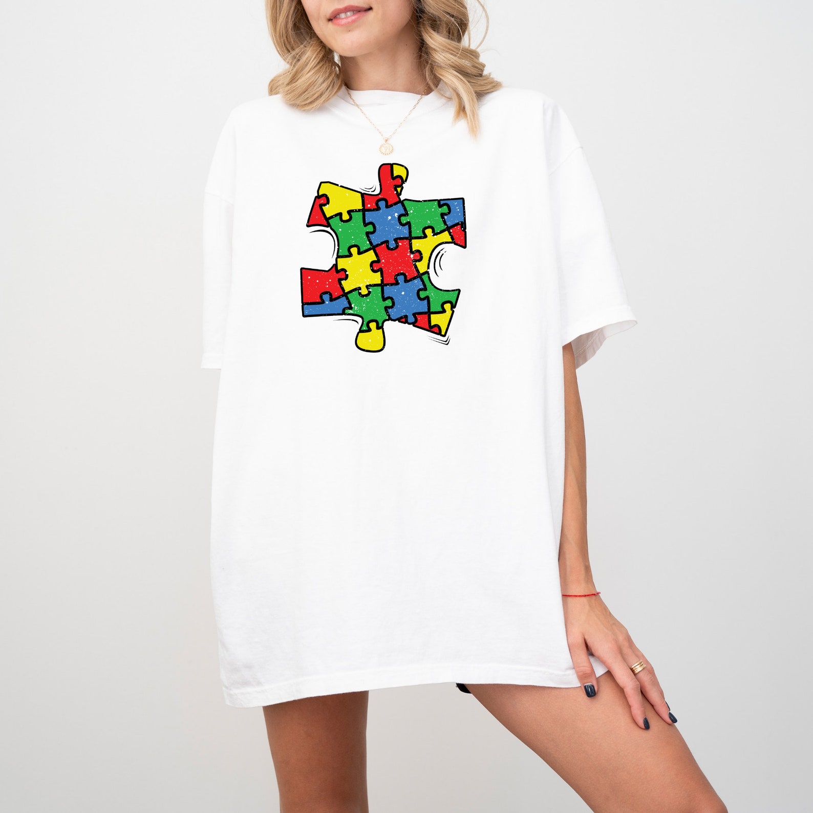 Comfort Colors Autism Puzzle Piece Shirt Autism Awareness Month Gift ...