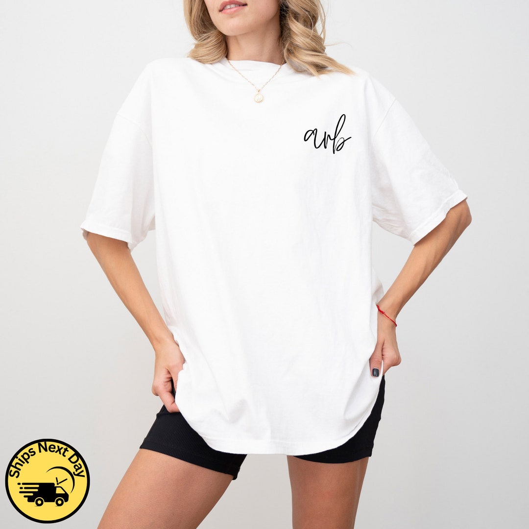 Custom Monogrammed Shirt Comfort Colors Initial Shirt Monogram Shirt ...