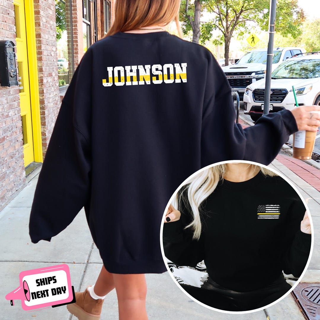 Custom 911 Dispatcher Sweatshirt Hoodie Thin Gold Line USA Dispatcher ...
