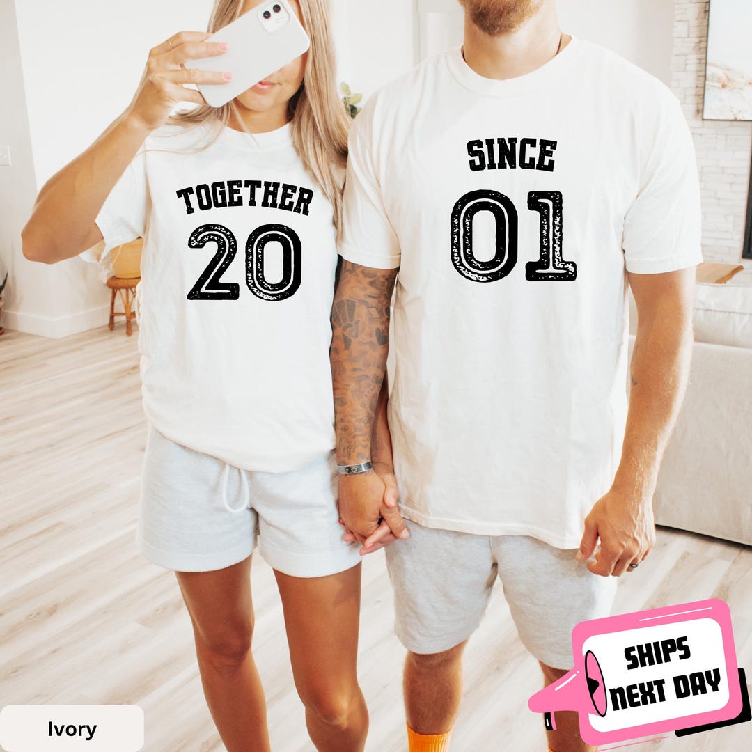 Comfort Colors Custom Couple Matching Together Since Shirt Wedding ...