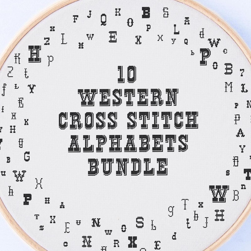 Country Cross Stitch Font - Etsy