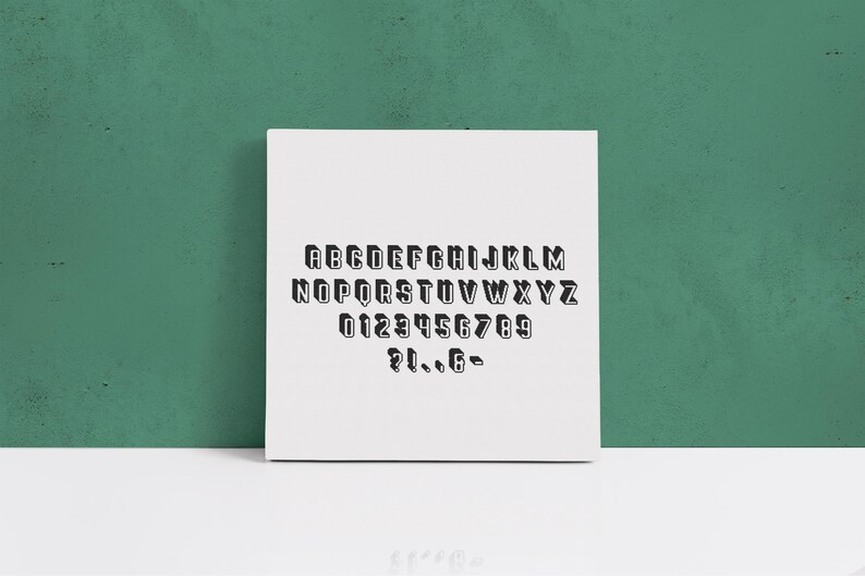 3D Shadowed Extruded Cross Stitch Alphabet Pattern - Outlined ...