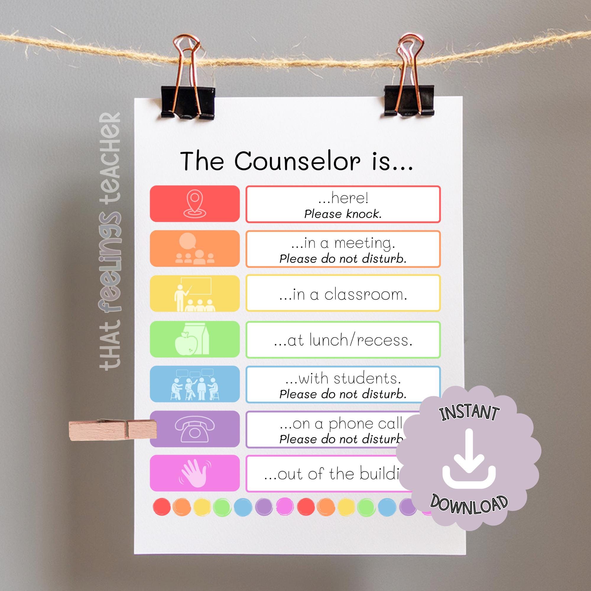 Counselor Door Sign, Therapy Office Decor (digital Download) - Etsy