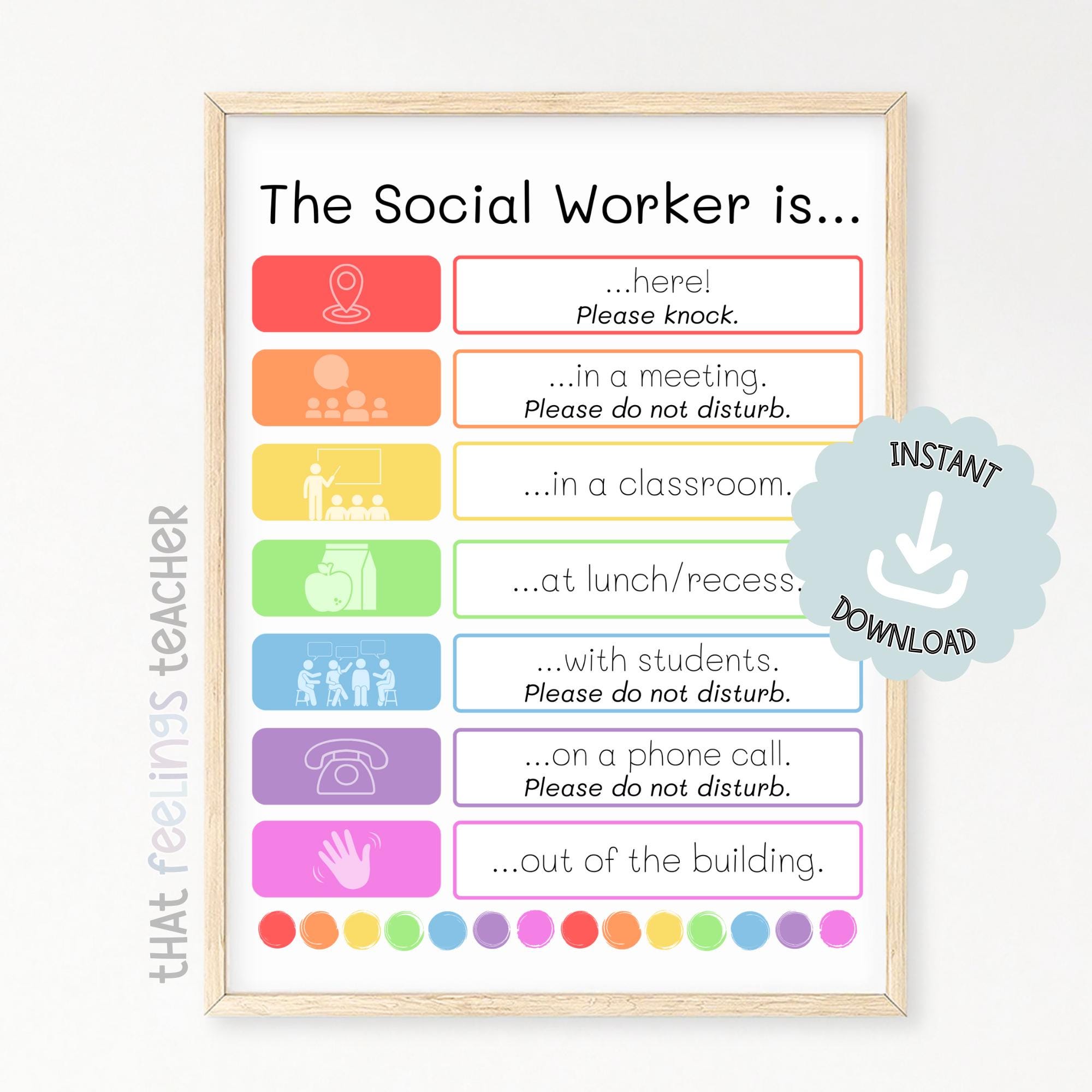Social Worker Door Sign, Printable Office Decor (digital Download) - Etsy