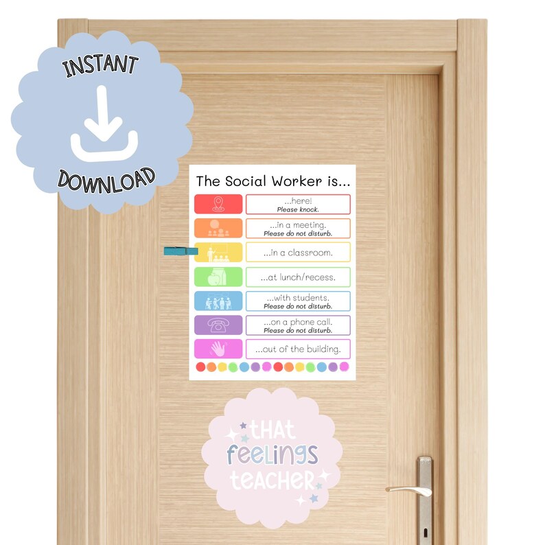 Social Worker Door Sign, Printable Office Decor (digital Download) - Etsy