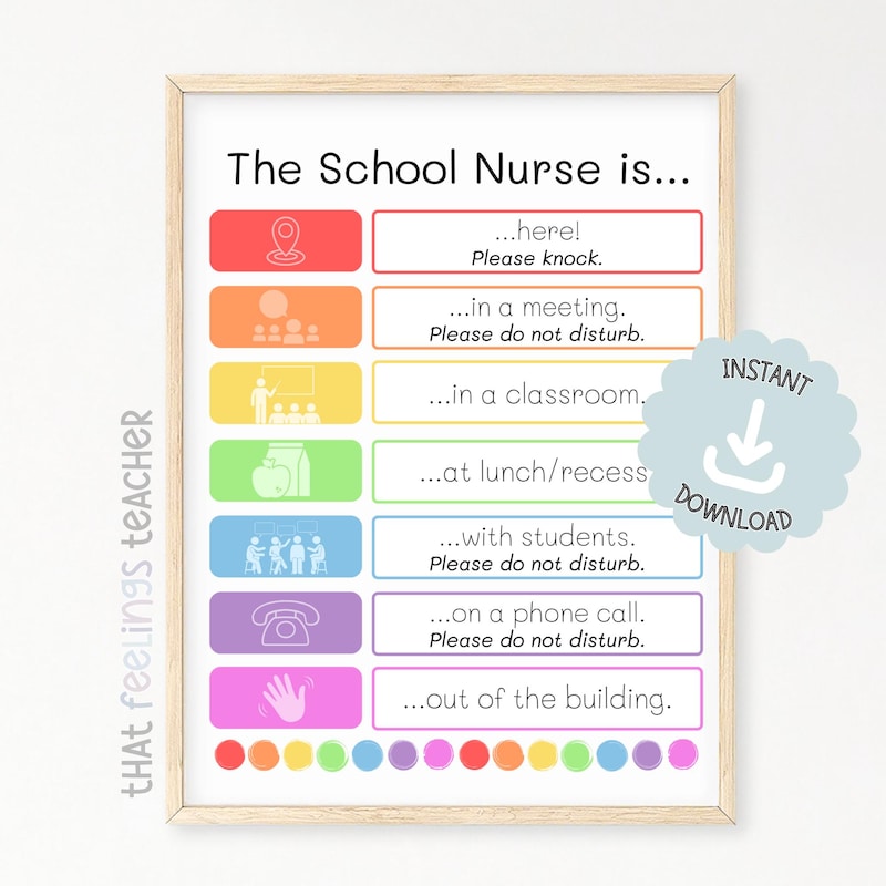 School Nurse Sign - Etsy