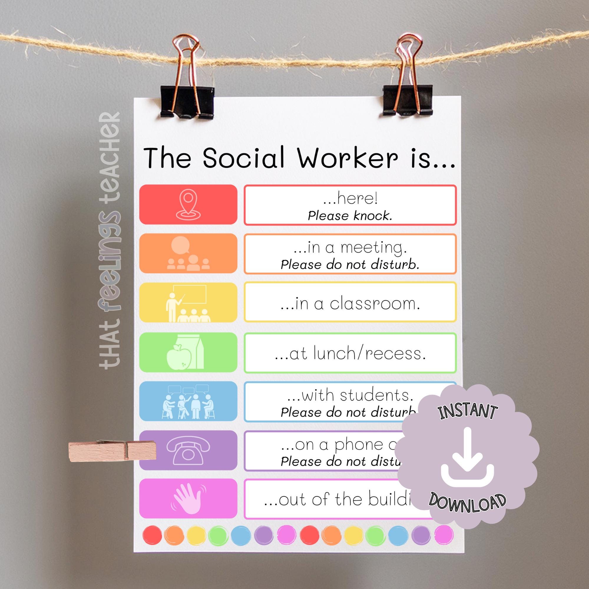 Social Worker Door Sign, Printable Office Decor (digital Download) - Etsy