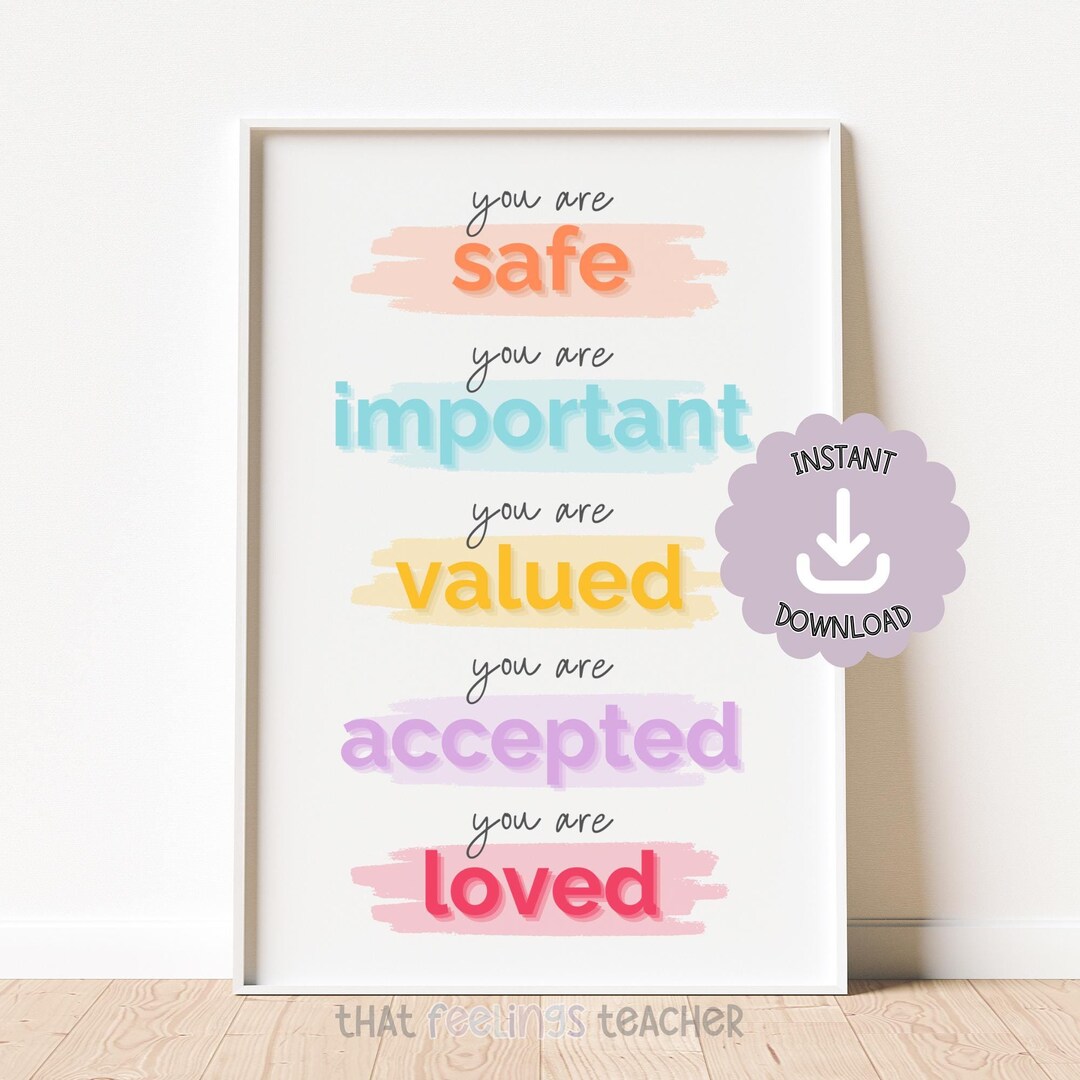 In This Room You Are Classroom Poster, Office Print, School Social Work ...