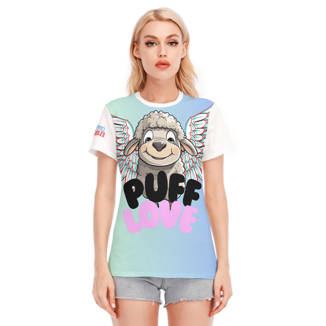 Puff Love Angel Sheepie T-shirt by the House of Rommel - Etsy