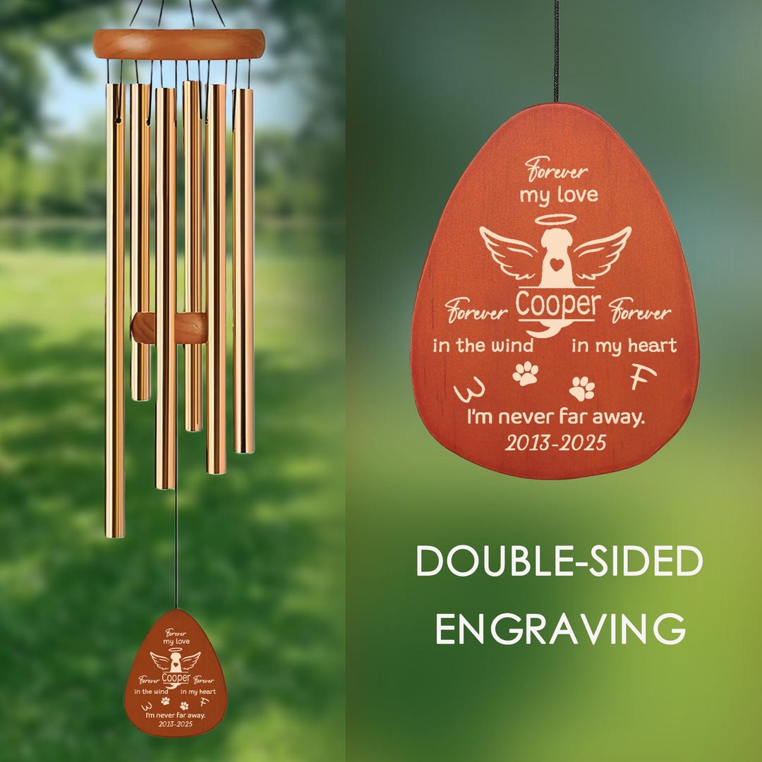 Pet Memorial Wind Chimes | Personalized Wind Chimes | Custom Pet Loss ...