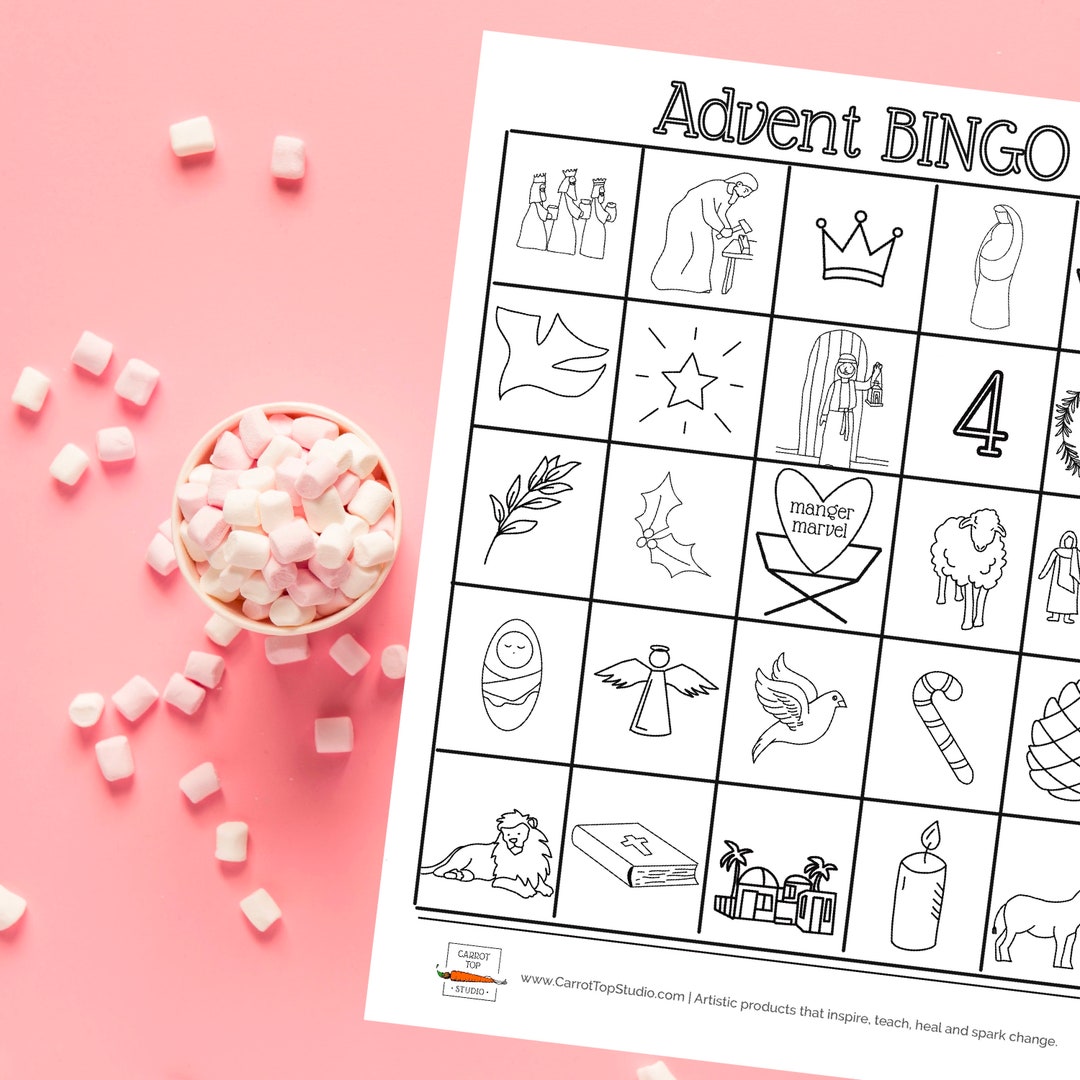 Download and PRINT Advent/christmas BINGO - Etsy