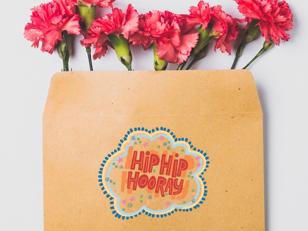 Hip Hip Hooray STICKER Celebrate DECAL Clear - Etsy