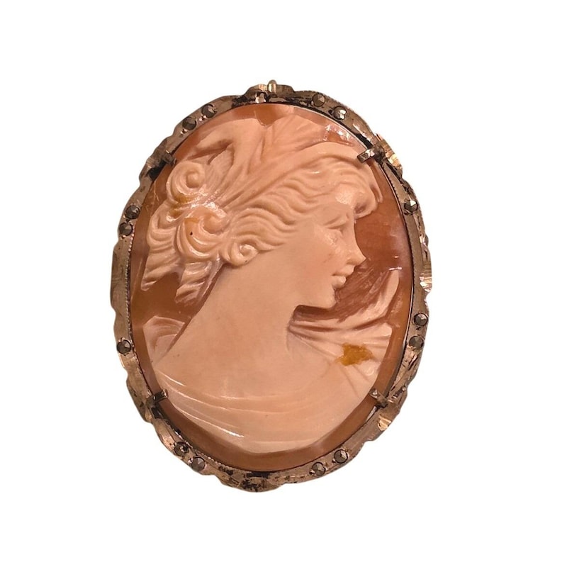 Cameo Brooch 800 Silver - Etsy