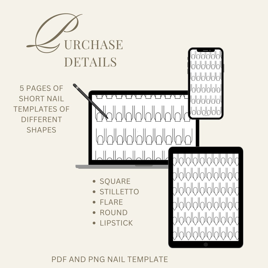 Short Nail Template/guide - Etsy