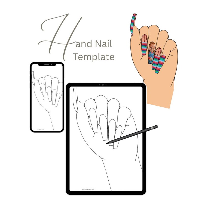 Hand Nail Template - Etsy