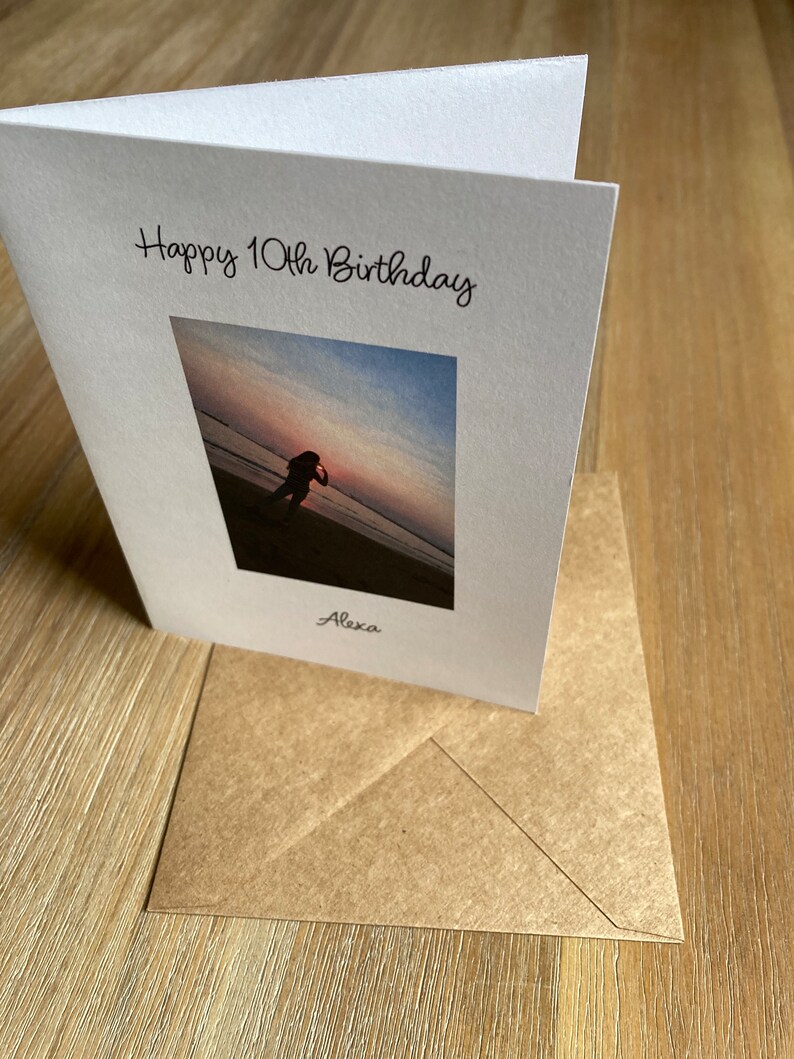 Custom Photo Birthday Card Personalized Card Picture Text Happy