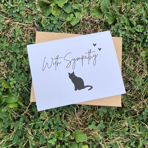 Cat Sympathy Cards - Etsy