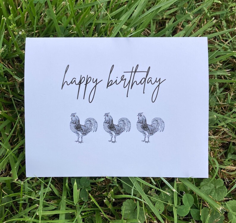 Chicken Birthday Card Happy Birthday Chicken Card Farmhouse Gift Hen ...