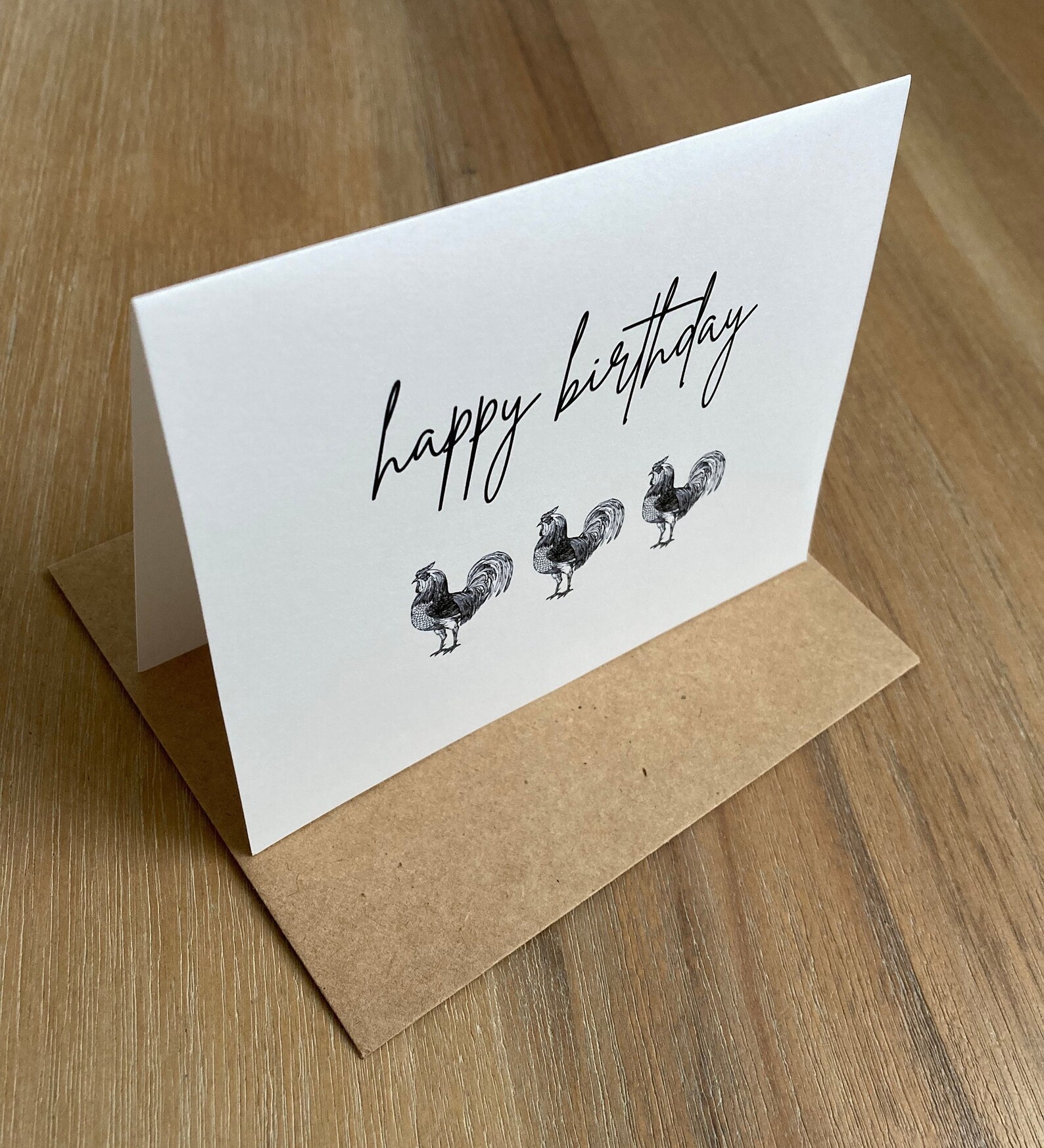 Chicken Birthday Card Happy Birthday Chicken Card Farmhouse Gift Hen ...