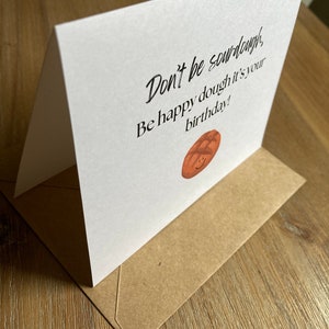 Sourdough Birthday Card Bread Lover Gift Idea Funny Blank Card Bread ...