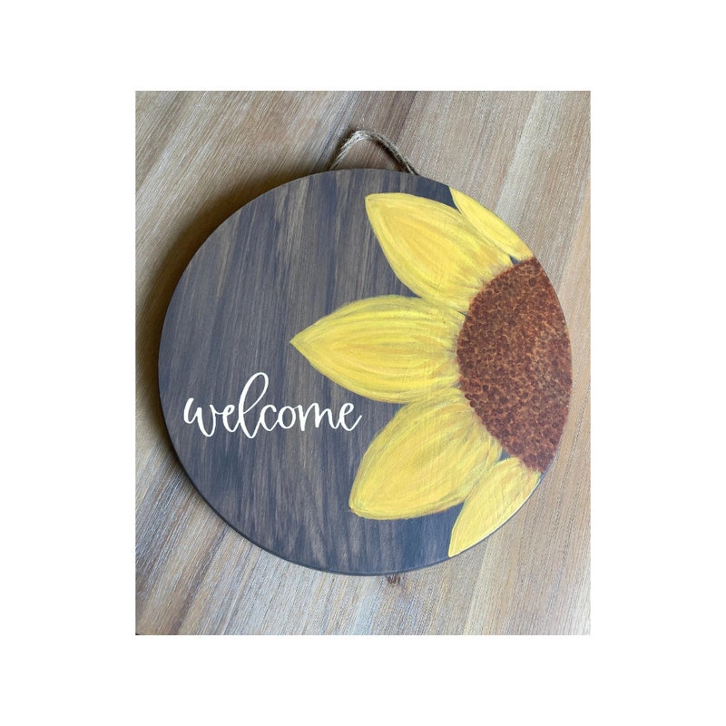 Round Welcome Sign - Etsy