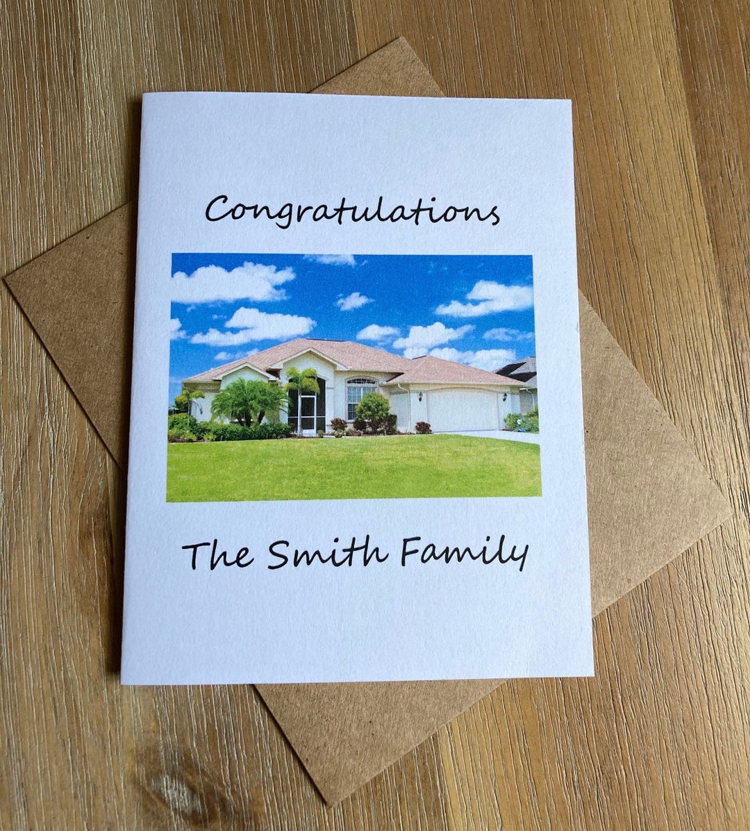 Custom Housewarming Photo Greeting Card First Time Home Buyer Unique ...