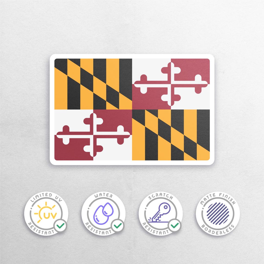 Maryland Flag Sticker - Etsy