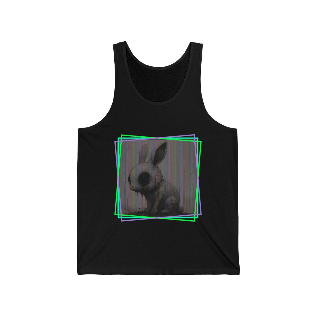 Crying Bunny Weirdcore Dark Academia Dark Cottagecore Style Emo Tshirt ...