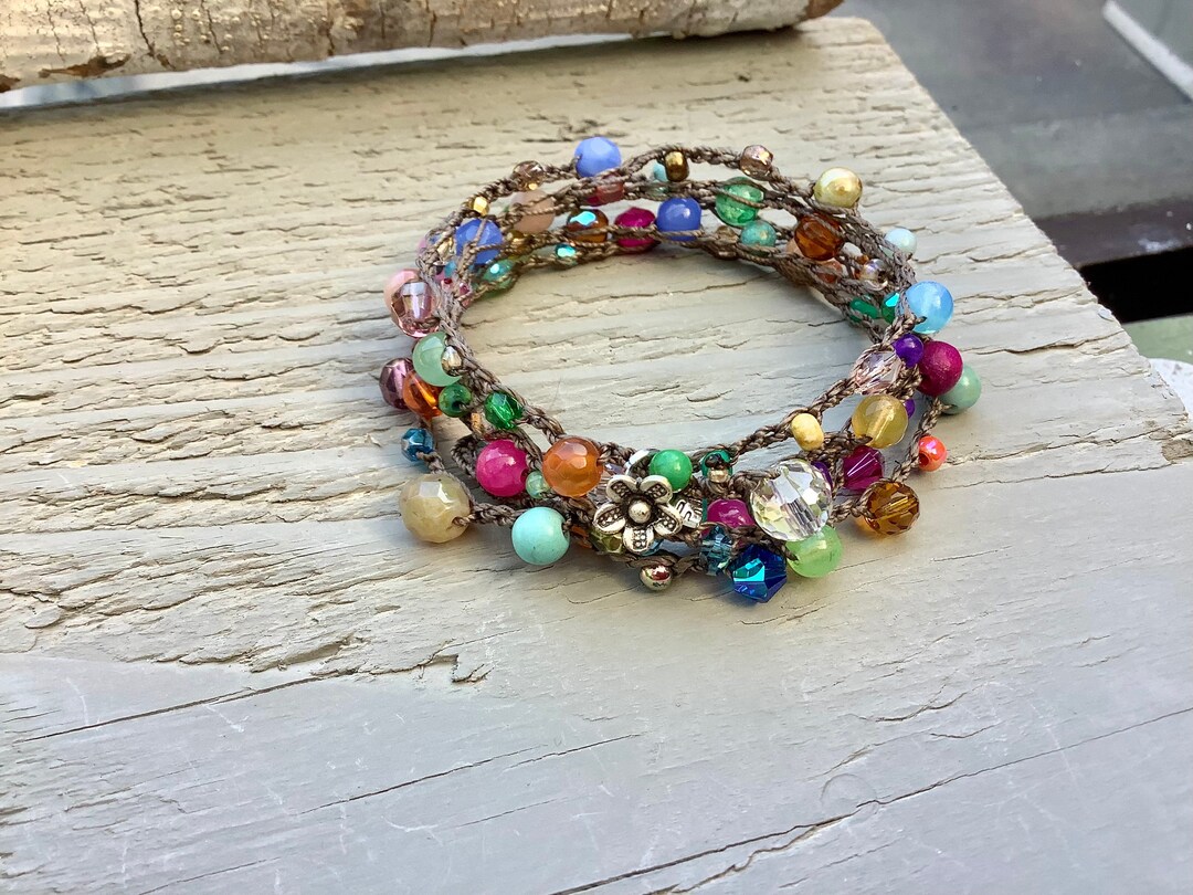 Crocheted 5X Natural Earthy Boho Necklace - Etsy