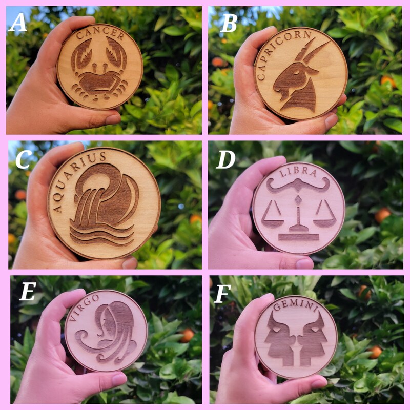 Zodiac Coaster - Etsy