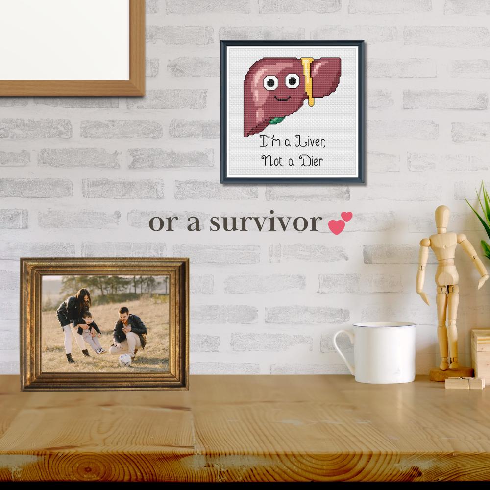 Funny Liver Cross Stitch Patterns “liver Me Alone” and “YOLO” (instant ...