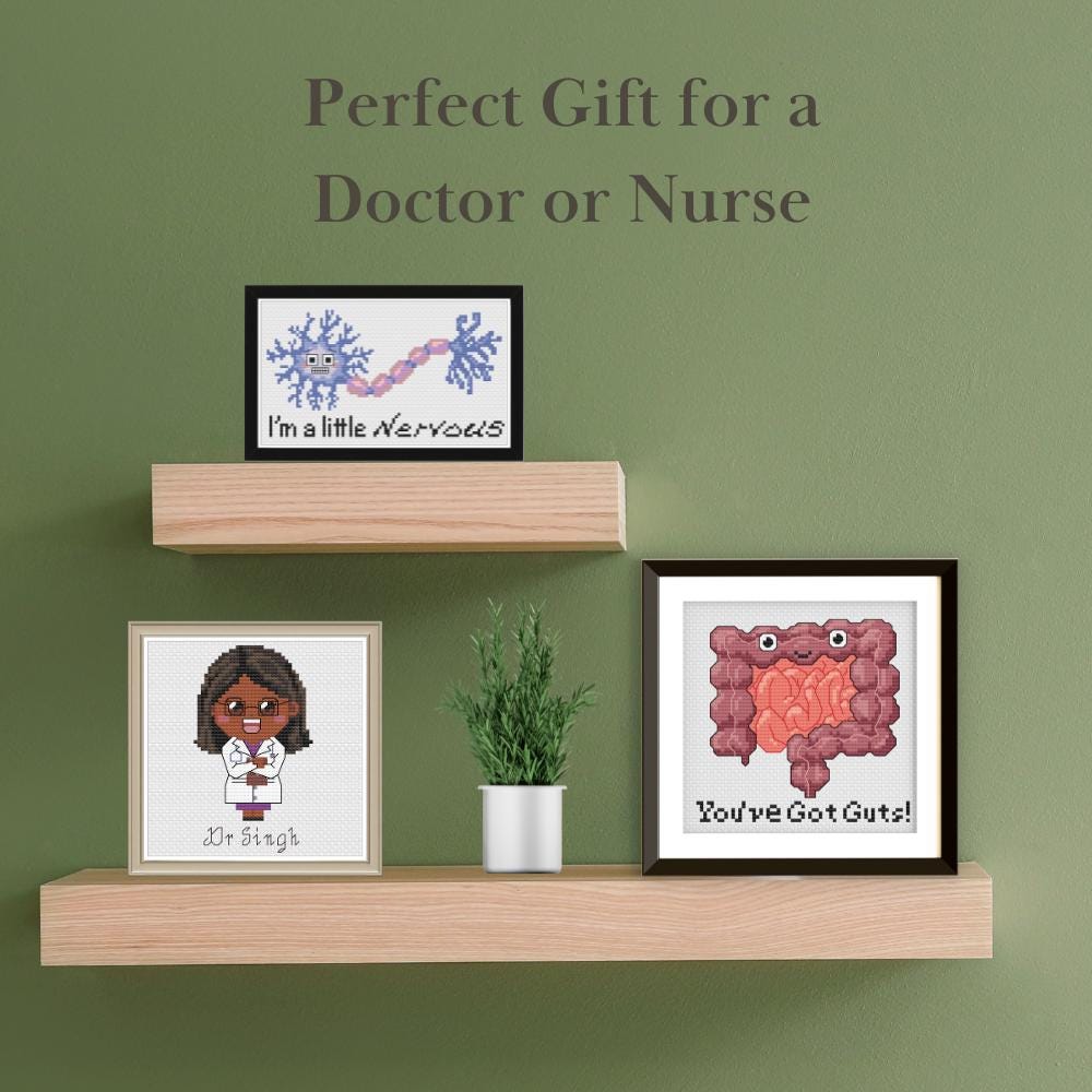 You’ve Got Guts! Funny Science Cross Stitch Pattern (instant PDF ...
