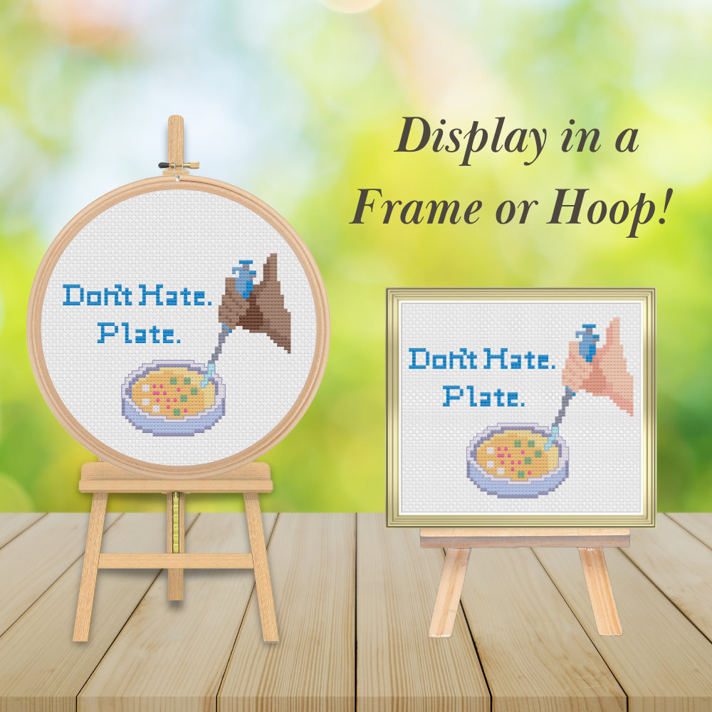 Don’t Hate, Plate! Pipette Funny Science Lab Cross Stitch Pattern ...