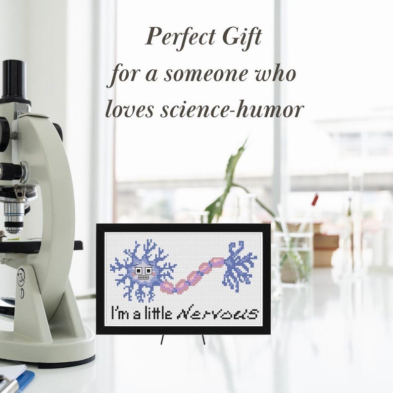 Funny Neuron Cross Stitch Pattern Bundle (instant PDF Download), “on My ...