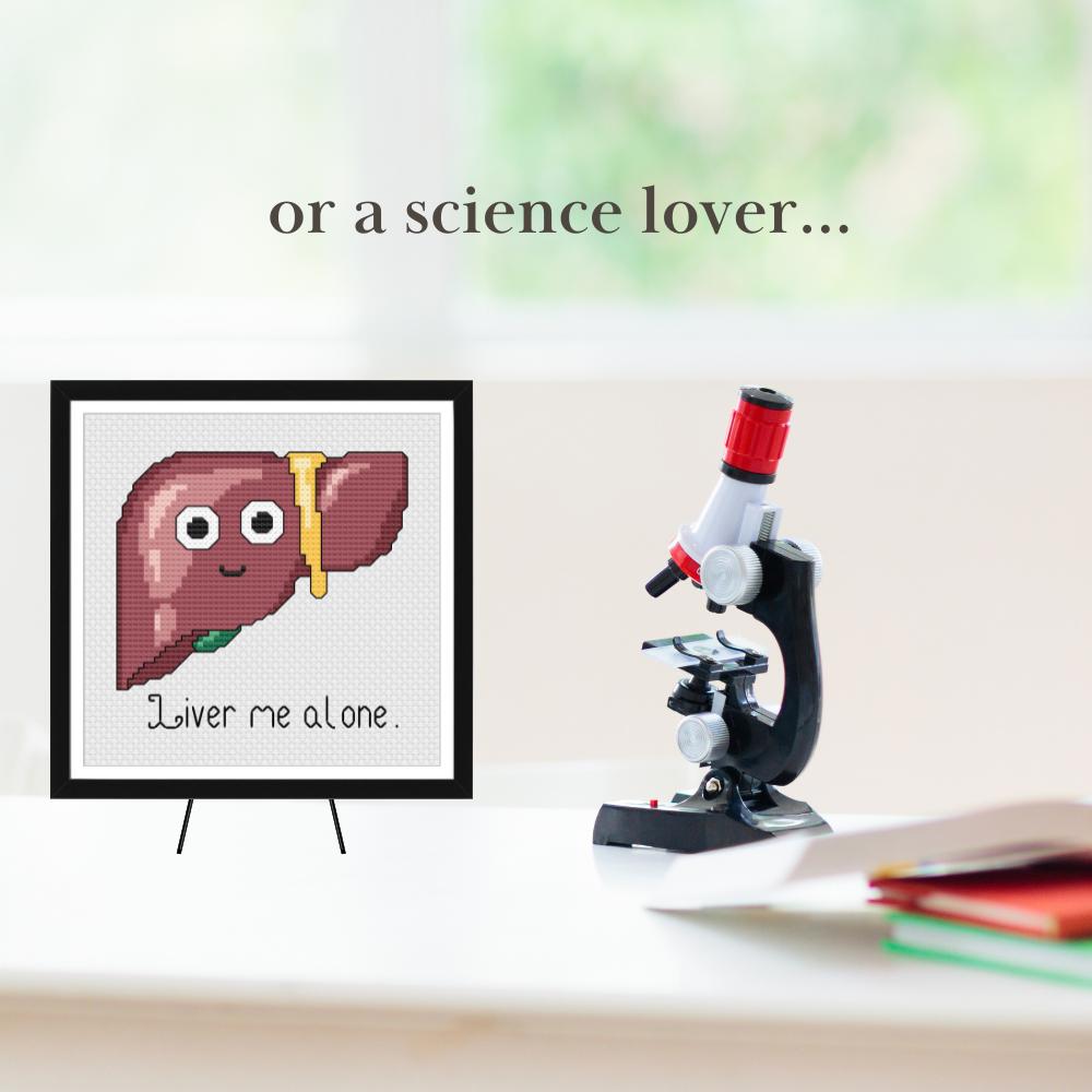 Funny Liver Cross Stitch Patterns “liver Me Alone” and “YOLO” (instant ...