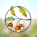 Suncatcher Oak Acorn Art, Fall Glass Leaves Oak Tree Art Branch Light ...