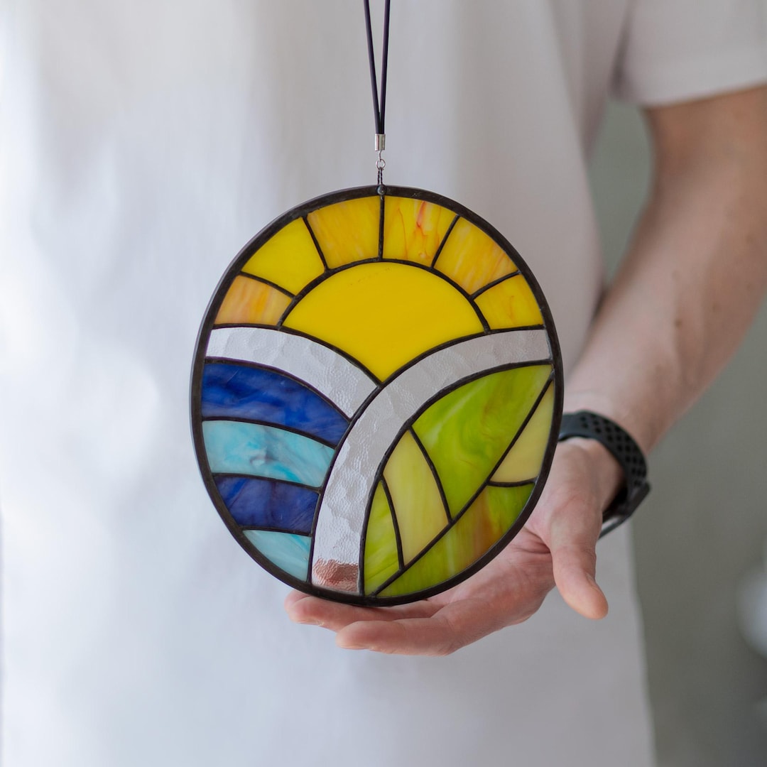 Sacred Geometry Stained Glass Suncatcher – Nature-inspired Light ...