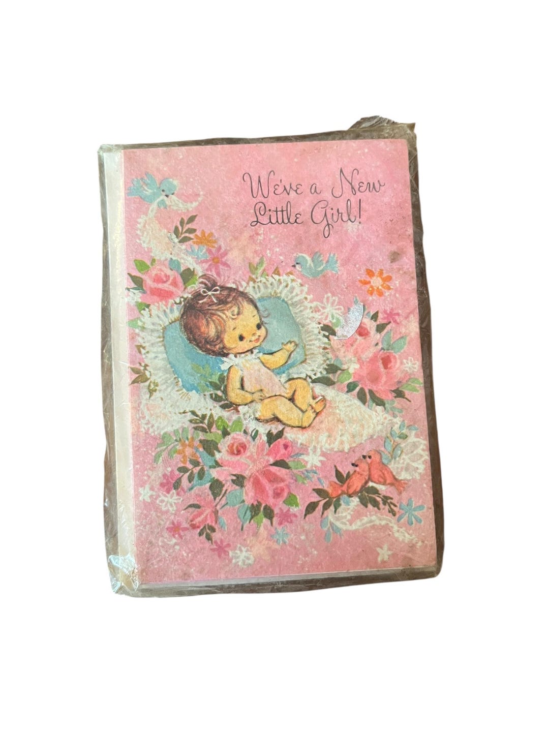 Vintage Package of 60s 70s Baby Girl Announcements - We've a New Little ...