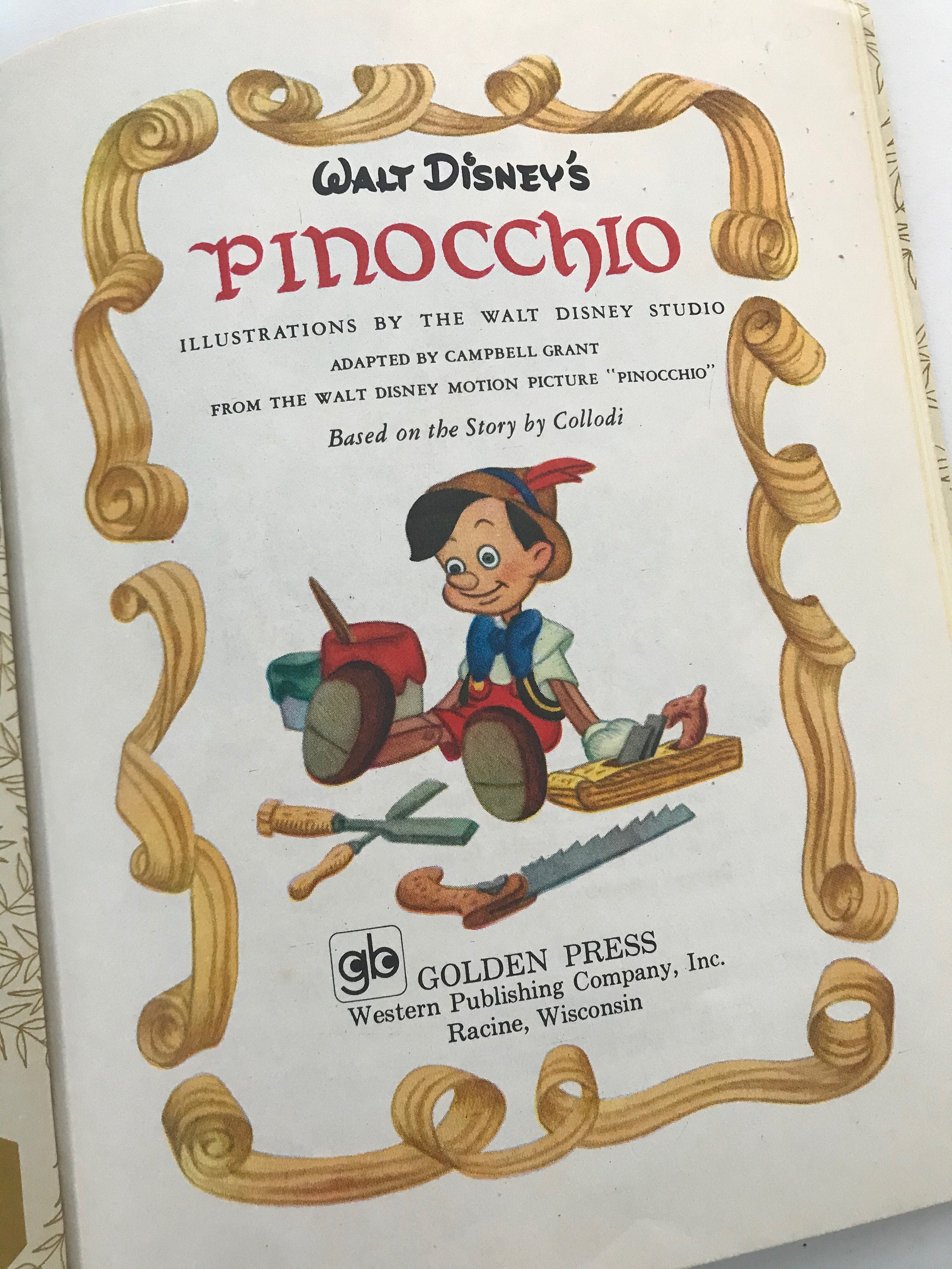 Vintage 1974 Walt Disney's Pinocchio - Little Golden Book - Etsy