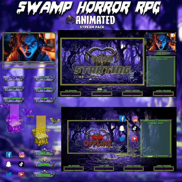 Twitch Overlay Swamp - Etsy