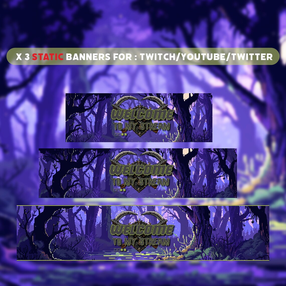 Animated Swamp Horror RPG Twitch Stream Overlay Package (digital ...