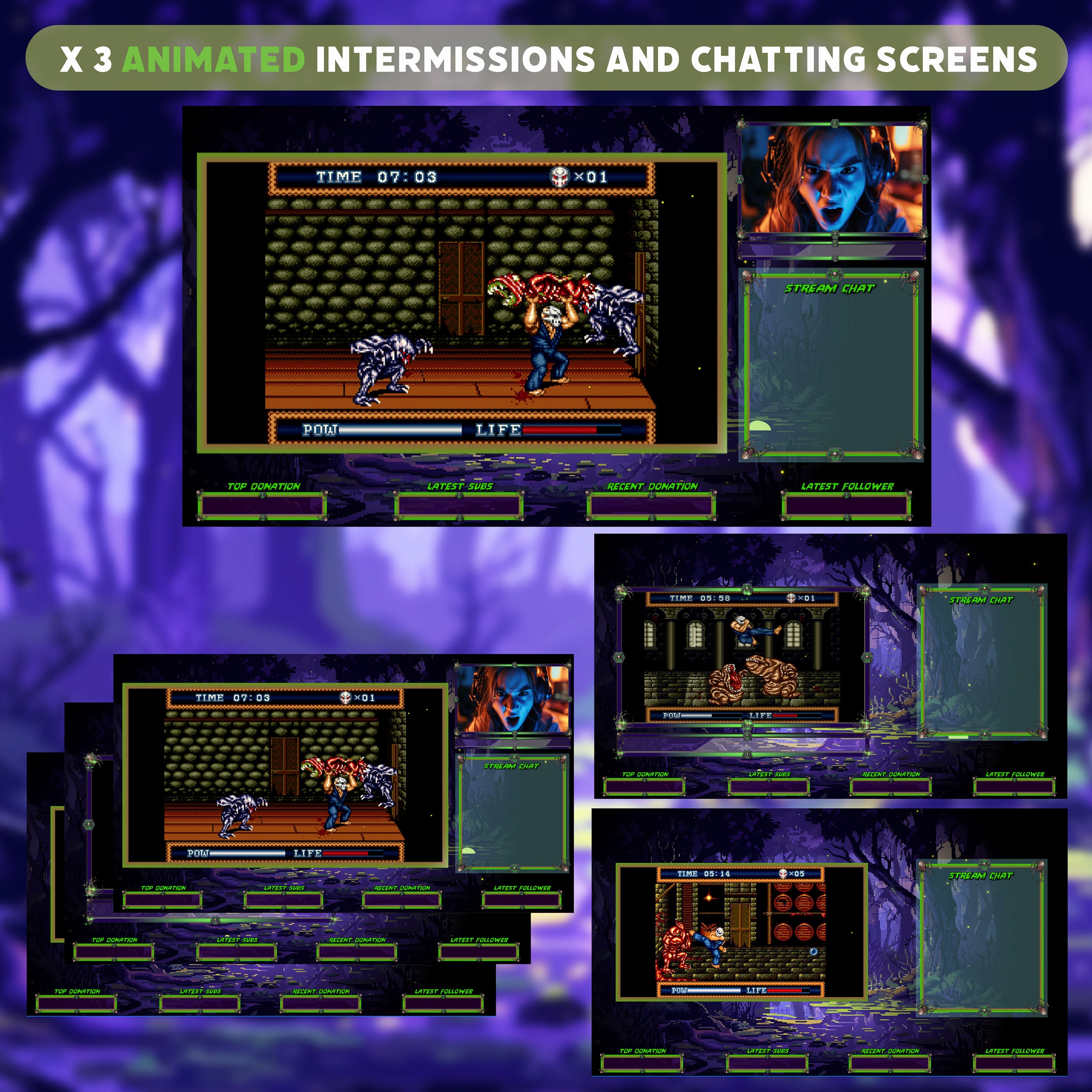 Premium Animated Twitch for Twitch Streamers Swamp Horror RPG Overlays ...