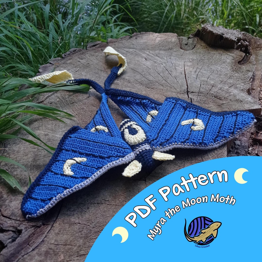 Myra the Moon Moth Crochet Pattern - Etsy
