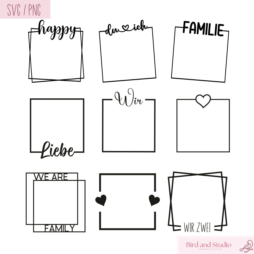 Plotter File Frame Bundle, Plotting, SVG, Frame Bundle, Frames, Gift ...