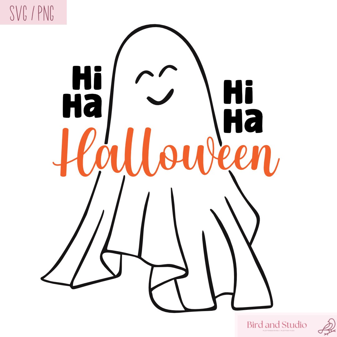 Digital File - Hi Ha Halloween Ghost, Clipart, SVG, PNG, Celebrating ...